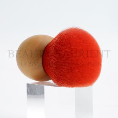 Cina Il giro rosso basso di legno Kabuki della spazzola di Kabuki del bambù spazzola Eco amichevole in vendita