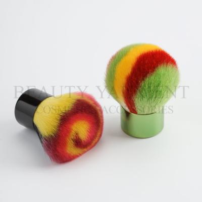Cina Spazzola Colourful di trucco di Kabuki dei capelli per la maniglia di alluminio della polvere in vendita
