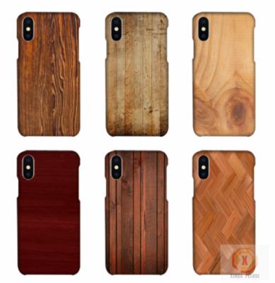 China Customized Wood Printed Cell Phone Covers For IPhone X , 3D Sublimation Blank Phone Case for sale