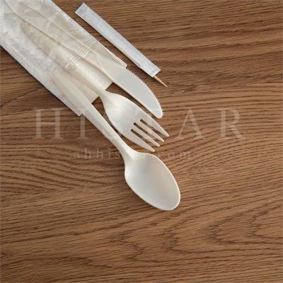 China Environmentally Friendly Natural Color Disposable Cutlery And Spoon Set Tableware for sale