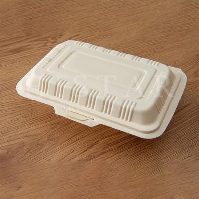 China Organic Environmental Protection Disposable Corn Starch takeaway natural Lunch Box for sale