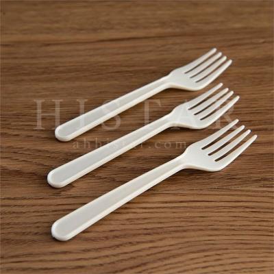 China Corn Starch Natural Fruit Fork Disposable Eco Friendly Small Food Fork for sale