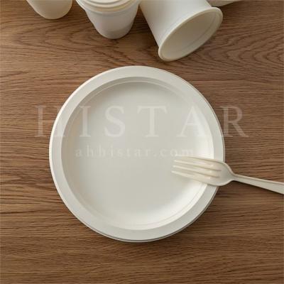 China Disposable Corn Starch Natural Fruit Plate Biodegradable Food Plate for sale