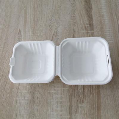 China Sugarcane Bagasse Packing Hamburger Box Environmentally Friendly Natural Food Box for sale