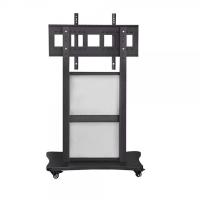 China Classroom Teaching Flat Panel Moving Stand with Four Locking Wheels 65-86 Inch for sale