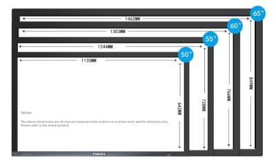 China 65 Inch Interactive Touch Screen Whiteboard for Teaching with 10 Point Touch and 4K Display for sale