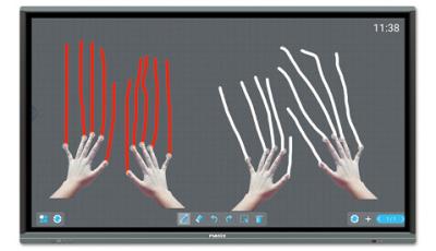 China 86 Inch Interactive Flat Panel 20 Point IR Touch Screen Whiteboard for Classroom Meeting for sale
