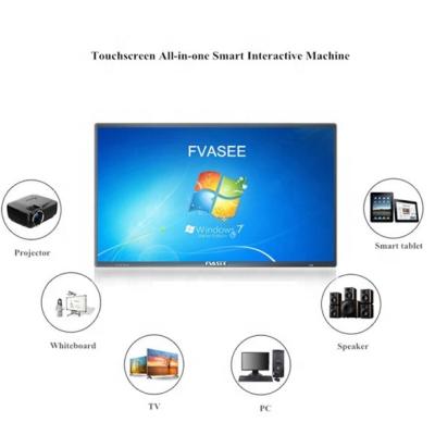 China 75 Inch Interactive Whiteboard Smart Multi Touch 10 Points Zero Delay Dual System for sale