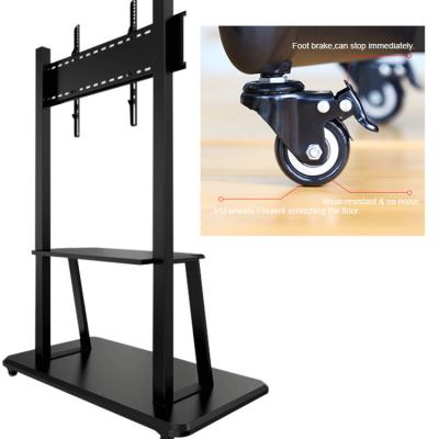China Mobile TV Stand with Wheels for 50-70 Inch Interactive Flat Panel Display 100kg Capacity for sale
