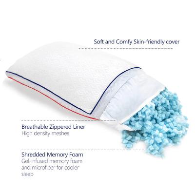 Cina La memoria tagliuzzata del gel di forma del cubo spuma cuscino 60*40cm con la copertura di bambù lavabile in vendita