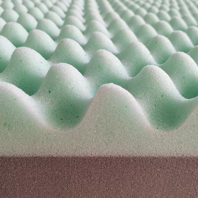 China gel da dupla camada da caixa do ovo 4inch infundido e colchão da espuma da memória do carvão vegetal com a correia 4 elástica de canto à venda