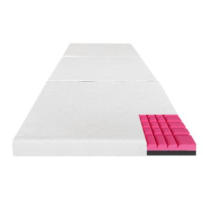 Cina materasso tagliente ergonomico Topper della schiuma di memoria di doppio strato di spessore 3-Folding di 6cm/7.5cm/10cm in vendita