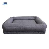China Memory Foam Dog Bolster Bed Base Orthopedic Machine Removable Cover for sale