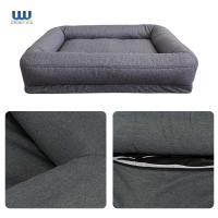 China Memory Foam Dog Bolster Bed Base Orthopedic Machine Removable Cover for sale