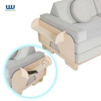 China Comfortable Durable Modular Play Sofa Wooden Frame Playshelf Environment Friendly for sale