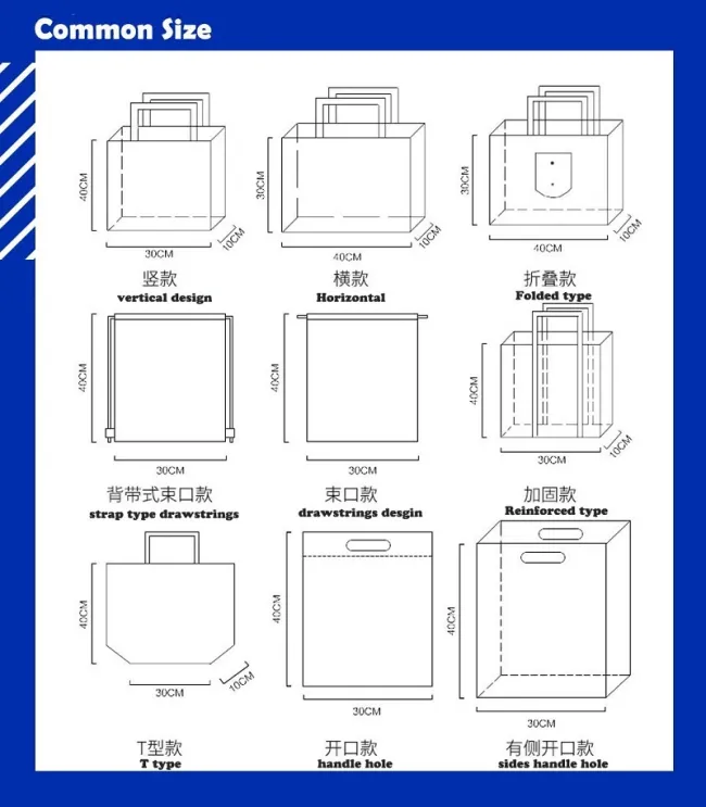 Non-Woven Fabric Production Square Bottom for Vest Shopping Bag