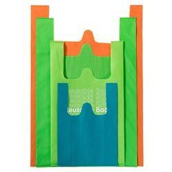 China DIE-CUT Grocery Eco-vriendelijke winkeltas T-Shirt-tas Niet-geweven winkeltas for sale