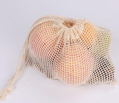 Cina Borse riutilizzabili dei prodotti della maglia della maglia bianca crema del cotone con la multi scelta di dimensione in vendita
