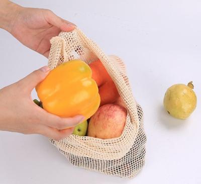 Cina Struttura bianca beige del solido di colore della maglia di reticolato delle borse della maglia pura pieghevole del cotone in vendita