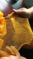 China Customized Color Mesh Netting Bags Knitted Tubular Black Drawstring At Top for sale