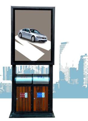 China Fashion and practicality advertising light box with trash can for sale