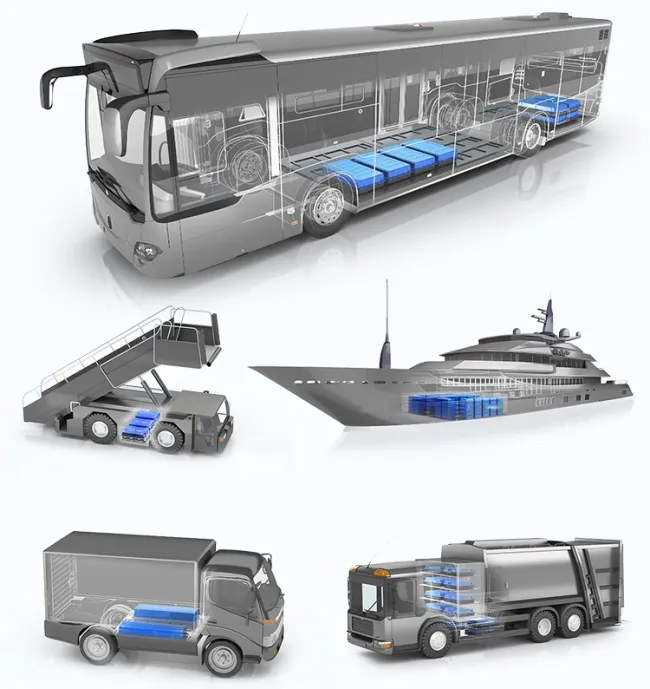 New Electric Car Battery 360V 400V 500V EV Trailer LiFePO4 Battery, 600V 50kwh 100kwh Standard EV Lithium Battery