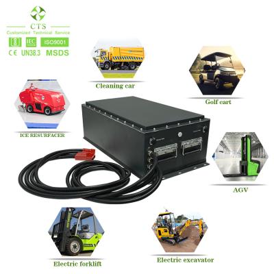China CTS Lifepo4 Battery 24v 48v 72v 80v 100ah 200ah Lithium Ion Battery For AGV Forklift Robot for sale