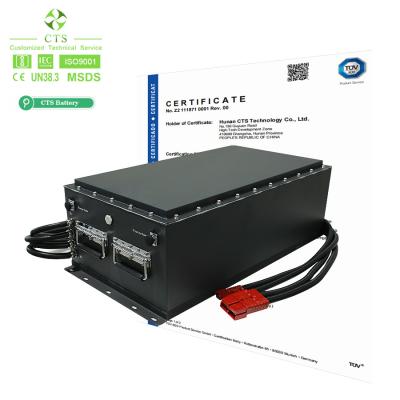 Cina AGV Robot forklift Lifepo4 batterie agli ioni di litio 24V 36V 48V 72V 100Ah 200Ah 300Ah in vendita