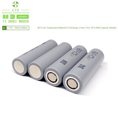 China Cts 18650 Li Ion Battery Cell 1500mah 2000mah 3000mah Rechargrable Lithium Phosphate Battery for sale