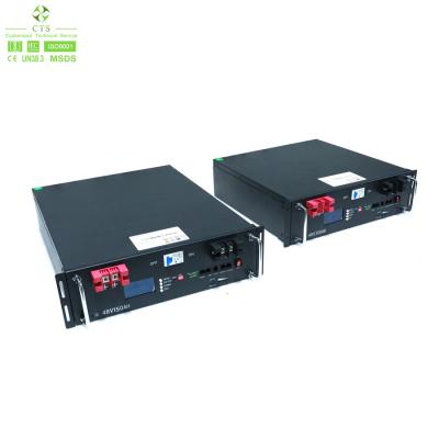 China CTS rechargeable lithium ion battery 48V 150Ah 3U serve rack lifepo4 energy storage battery for sale