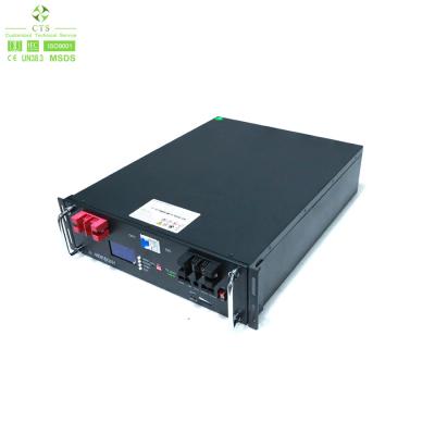 China CTS rechargeable lithium ion battery 48V 150Ah 3U serve rack lifepo4 energy storage battery for sale
