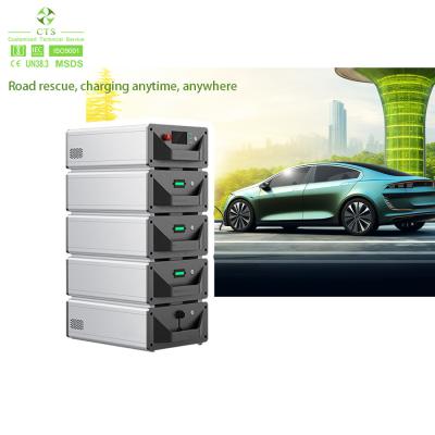 China AC-DC fast electric ev charging station 40kw 60kW DC mobile charger with lithium battery for road rescue service for sale