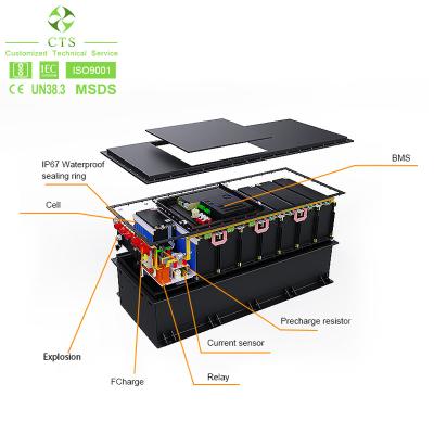 中国 3500 ディープサイクル 96V 400Ah 40KWh フォークリフト用リチウムイオン電池パック 販売のため