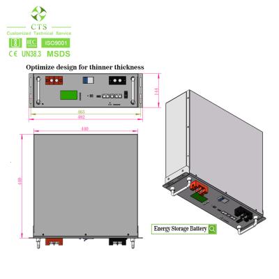 China CTS 48v 20kwh Lithium Ion Battery Energy Storage Cabinet voor efficiënt zonnestelsel Te koop