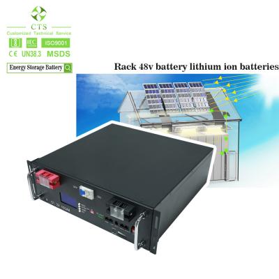 China CTS High Capacity 48V 30kWh LiFePO4 Battery Cabinet For Solar Power Backup Solutions for sale