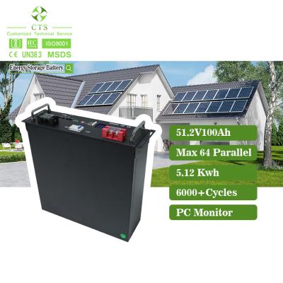 China CTS High Capacity 48V 30kWh LiFePO4 Battery Cabinet For Solar Power Backup Solutions for sale