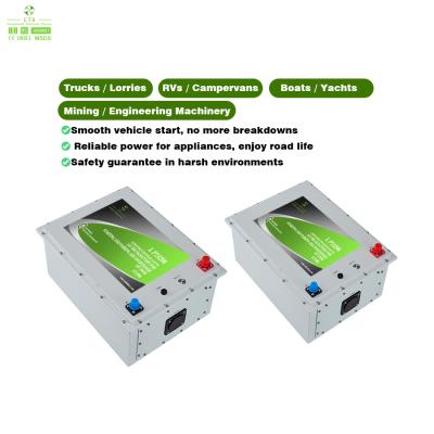 China CTS High Performance Lithium Cranking High CCA 2500A Truck Starting Battery 24V 200Ah 280Ah Truck Parking Air Conditioner for sale
