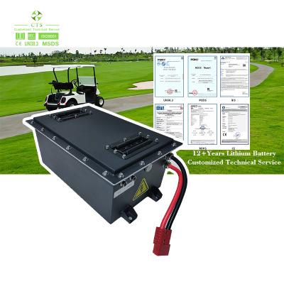 China CTS Golf Cart Battery 72V 150Ah Deep Cycle Lifepo4 48V 105Ah Low Speed Car Lithium Ion Battery Pack with Smart BMS for sale