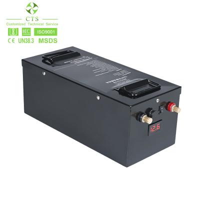 China LiFePO4 Battery 12V 100Ah 4800Wh Lithium Ion Battery For RV Solar for sale