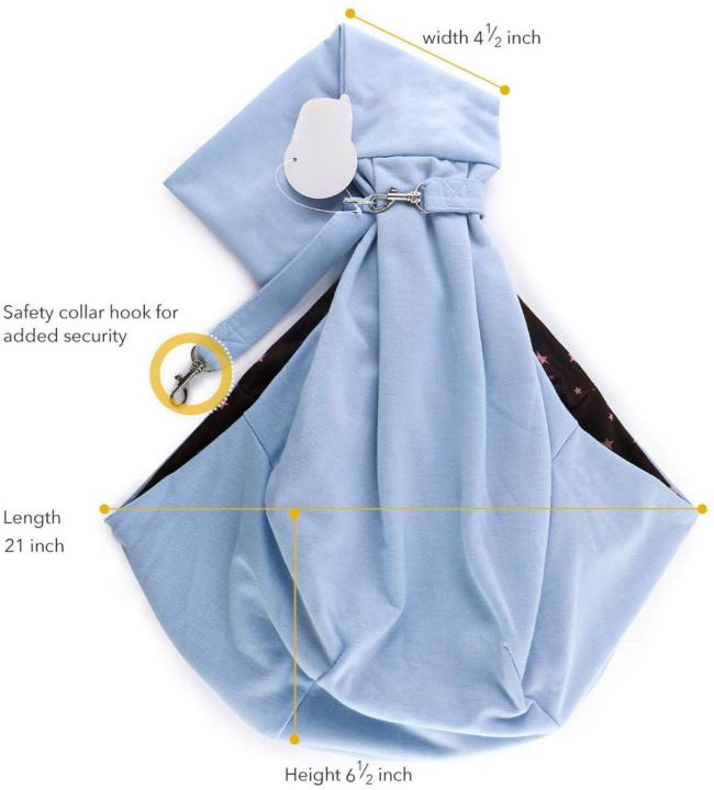 Machine Washable Convenient Classic Pet Sling Small Dog Carrier with Reversible Design