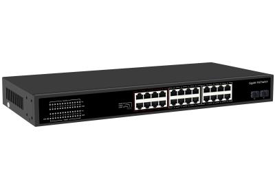 China Full Fiber Gigabit Poe Switch 10gbe 26 Port High Performance Network for sale