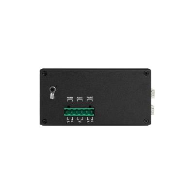 China Industriële Gigabit Managed 4 SFP 4 rj45 Glasvezel Switch IEEE 802.3x 12V 24V Te koop