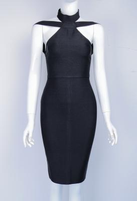 China Beautiful Hang Neck Halter Bandage Dress OEM / ODM Available for sale