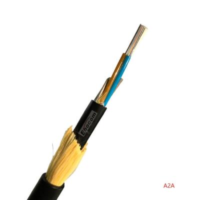 China Outdoor  ADSS Fiber Optic Cable 24 Core SM G652D span 50 double jacket low loss high speed for sale