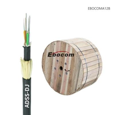China Outdoor Aerial 48 core ADSS Fiber Optic Cable with Non Metallic FRP Strength Member for sale