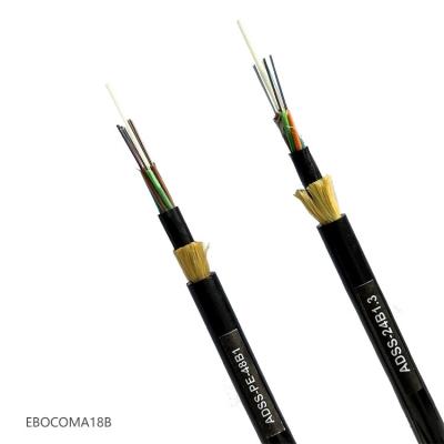 Cina Cable ADSS Single Mode SM G652D Double jacket PE/AT 4 a 144 core Span 100 a 1000 Outdoor Aerial Fiber Optic Cable ADSS in vendita