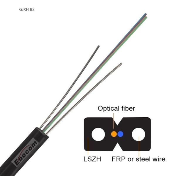 Quality GJXH Optical Cable Sm G657A2 1 2 4 Core Fibra Optica Cabo LSZH Jacket Fiber for sale