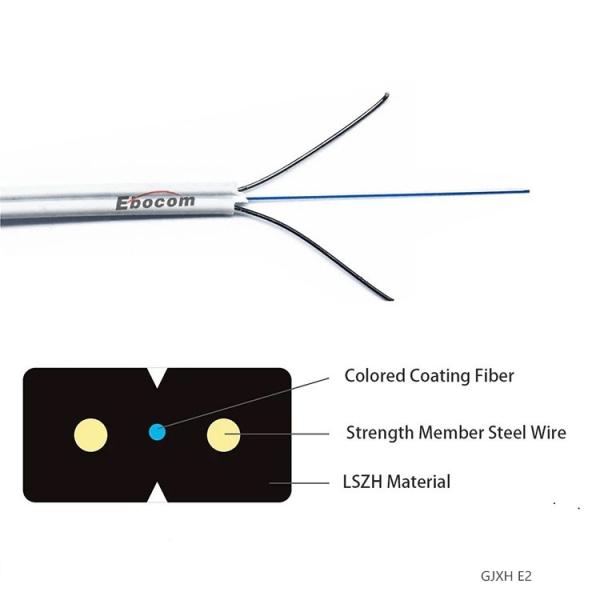 Quality GJXH Optical Cable Sm G657A2 1 2 4 Core Fibra Optica Cabo LSZH Jacket Fiber for sale