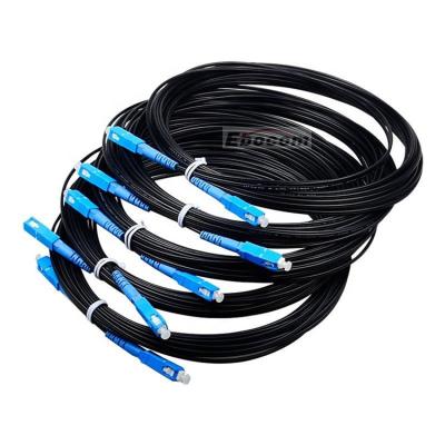 China SC/UPC-SC/UPC Ftth Pre-connection drop cable Simplex Outdoor G657A1 50m 100m Patch Cord for sale