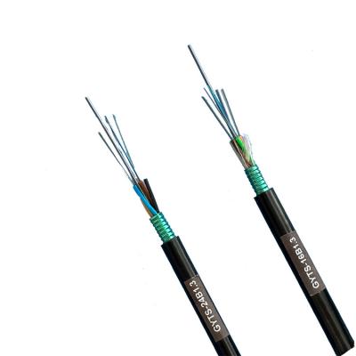 Cina Cable di fibra ottica per condotti esterni GYTS Light Armored SM G652D MLT Stranded 12 24 48 Core With PE Jacket in vendita